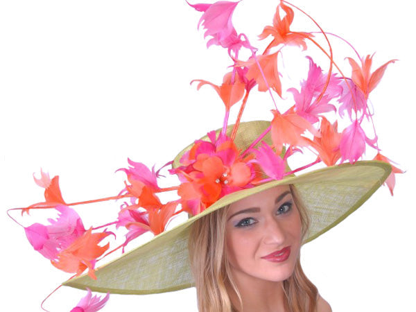 Tisha Floral Kentucky Derby Hat – aztex-hats